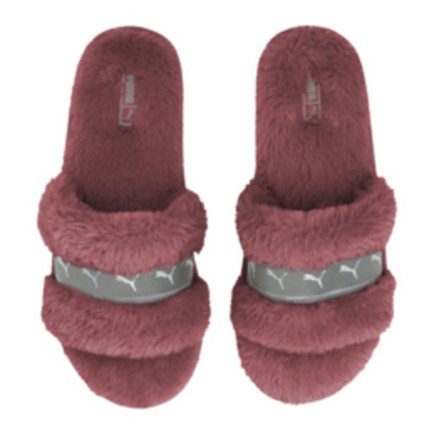 Puma women's fluff remix pink slide offer at Sportscene