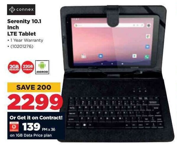 connex Serenity 10.1 inch LTE Tablet offer at HiFi Corp