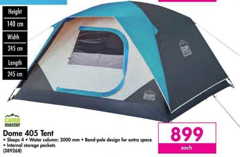 camp master Dome 405 Tent offer at Makro