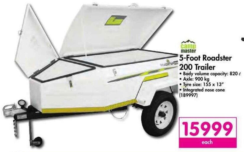 camp master 5-Foot Roadster 200 Trailer offer at Makro