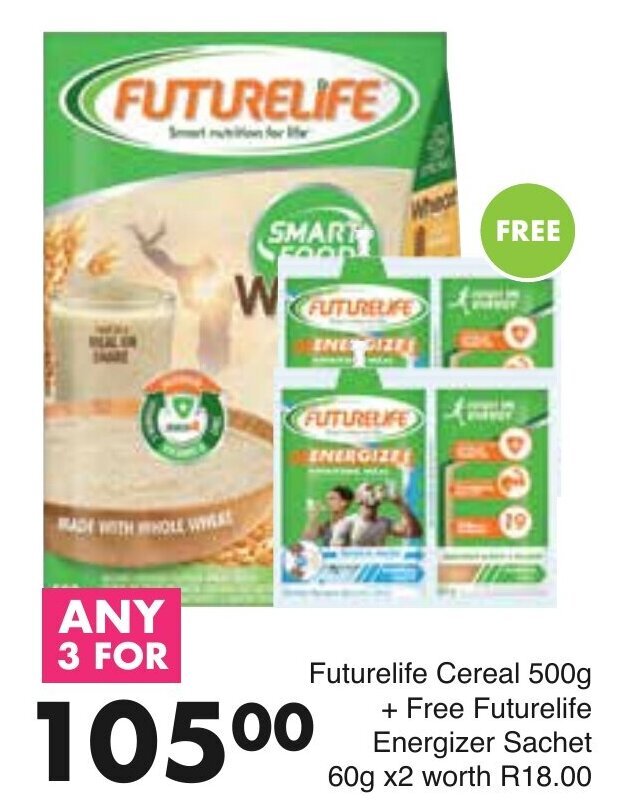 Futurelife Cereal 500g + Free Futurelife Sachet 60g x 2 offer at Save