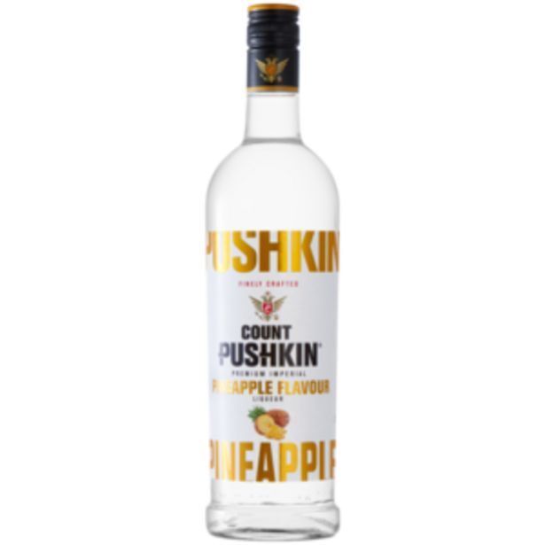 Count pushkin pineapple liqueur bottle 750ml offer at Shoprite Liquor