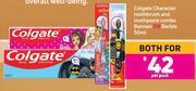 Colgate character toothbrush and toothpaste combo (batman or barbie ...