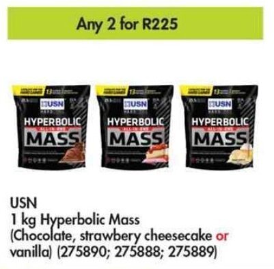 USN Hyperbolic Mass 2 x 1kg offer at Makro