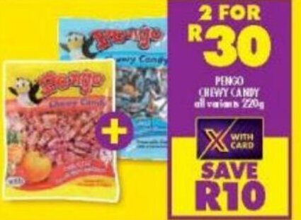 Pengo Chewy Candy 220g offer at Shoprite