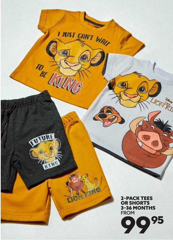 2-pack tees or shorts 3-36 months offer at Ackermans