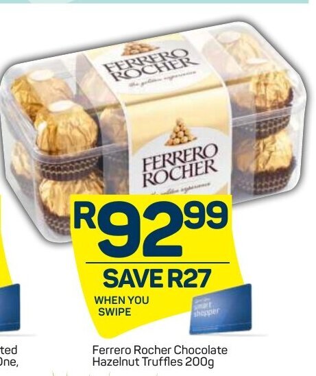 Ferrero Rocher Chocolate 200g offer at Pick n Pay