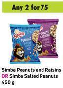 Simba peanuts and raisins or simba salted peanuts-for any 2 x 450g ...