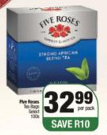 Five Roses Tea Bags 100s offer at Spar