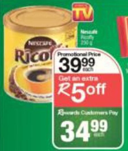 Nescafé Ricoffy Instant Coffee 250g offer at Spar