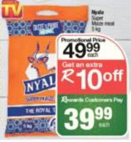 Nyala Super Maize Meal 5kg offer at Spar