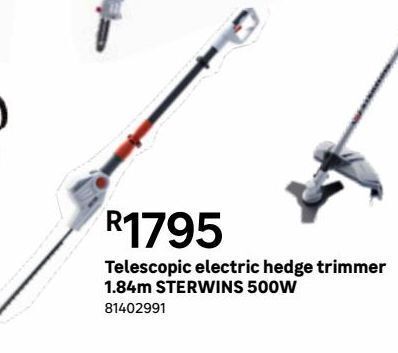 Telescopic electric hedge trimmer 1.84m sterwins 500w offer at Leroy Merlin
