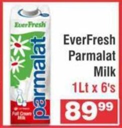 EverFresh Parmalat Milk 1lt x 6's offer at Advance Cash n Carry