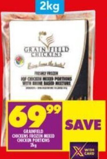 Grainfield Chickens Frozen Mixed Chicken Portions 4,2kg offer at Shoprite