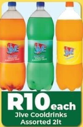 Jive Cooldrinks Assorted 2L offer at 1UP