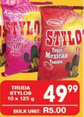 Truda Stylos 10 x 125g offer at Giant Hyper