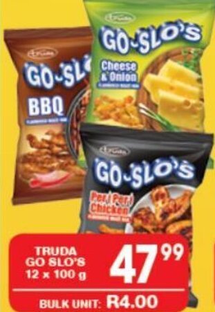 Truda Go Slo's 12 x 100g offer at Giant Hyper