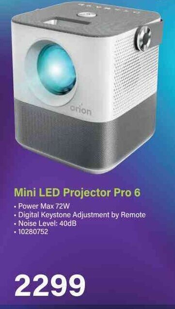 Orion Mini LED Projector Pro 6 offer at Incredible Connection