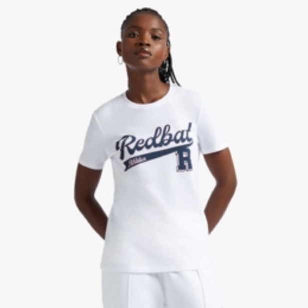 Redbat athletics women's white t-shirt offer at Sportscene
