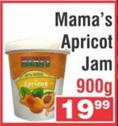 Mama's Apricot Jam 900g offer at Advance Cash n Carry