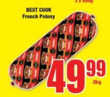 Best Cook French Polony 2 kg offer at Boxer