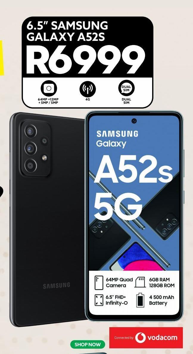 6.5" samsung galaxy a52s offer at Ackermans