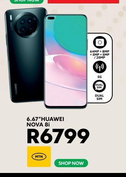 6.67" huawei nova 8i offer at Ackermans