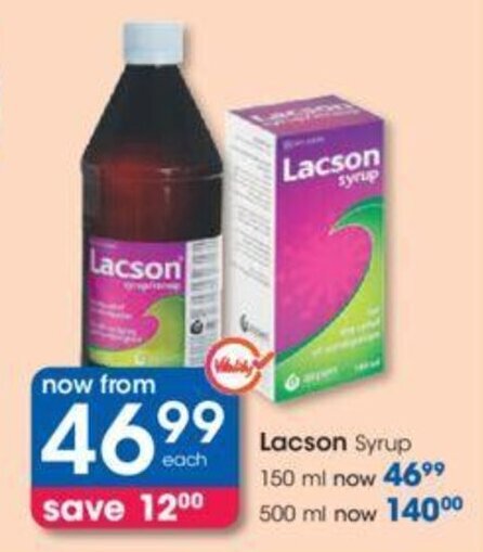 Lacson Syrup 150ml offer at Clicks
