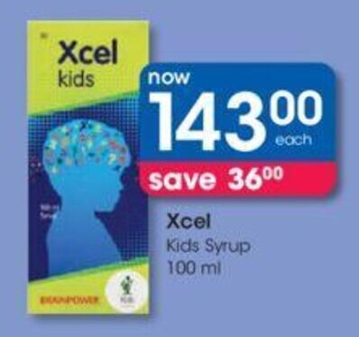 Xcel Kids Syrup 100ml offer at Clicks