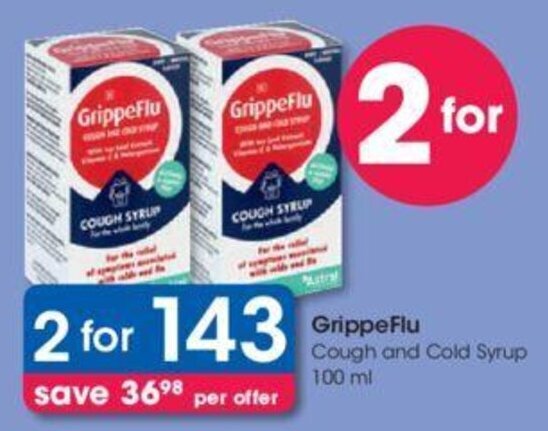 Syrup specials at Clicks – Aug 2025