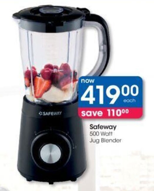 Safeway 500 watt Jug Blender offer at Clicks