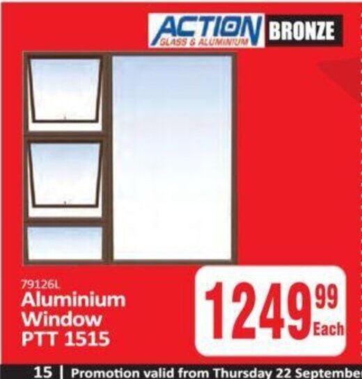 Aluminium Window PTT 1515 offer at KitKat Cash and Carry