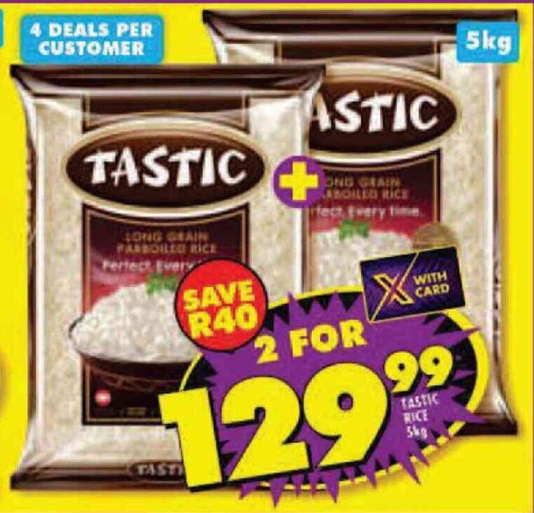 Tastic Rice 5kg offer at Shoprite