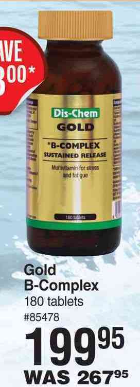 Dis-chem gold b-complex-180 tablets offer at Dis-Chem