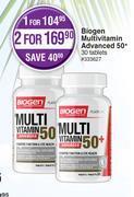 Biogen multivitamin advanced 50+ 30 tablets-for 1 offer at Dis-Chem