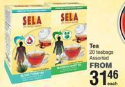 Sela tea assorted 20 teabags-each offer at Dis-Chem