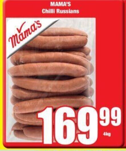 Mama's Chilli Russians 4 kg offer at Boxer