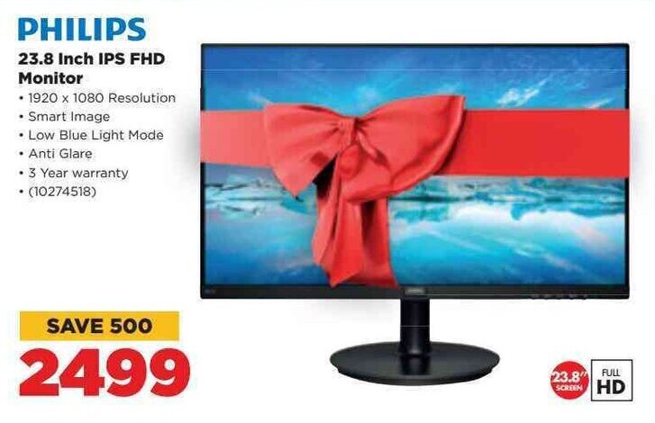 Philips 23.8 IPS FHD Monitor offer at HiFi Corp