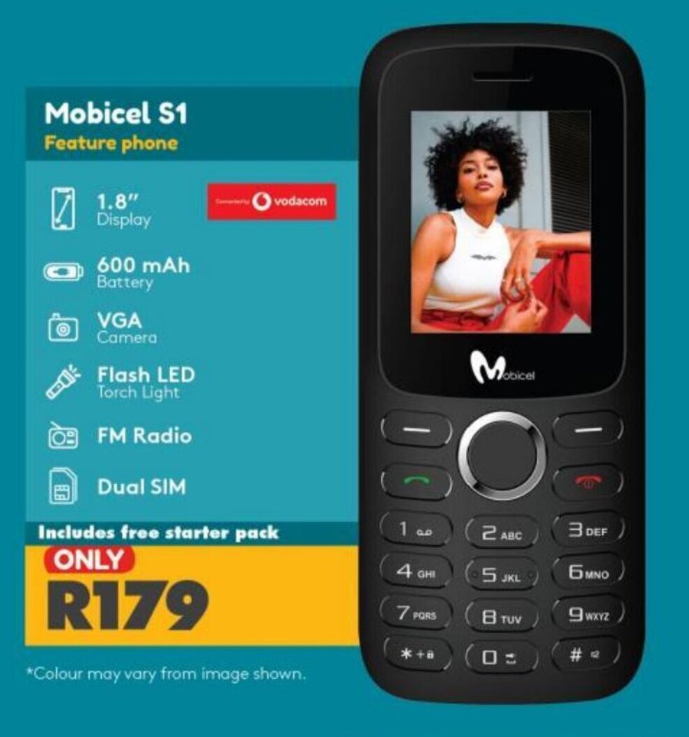 Mobicel S1 Feature Phone offer at Shoprite