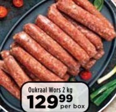 Oukraal Wors 2kg offer at Food Lover's Market