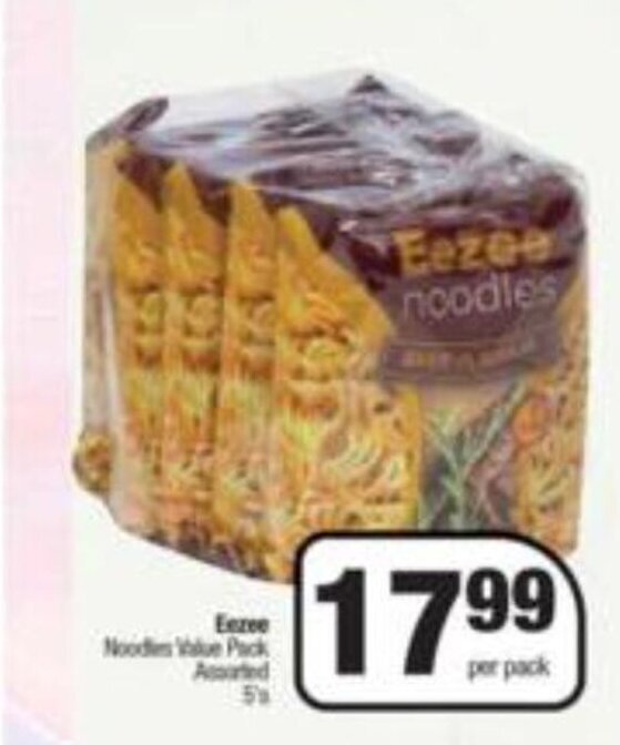 Eezee Noodles Value Pack Assorted 5's offer at Spar