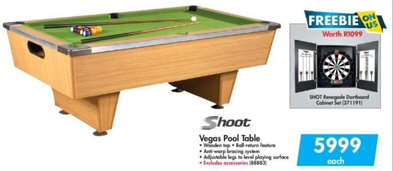 Shoot Vegas Pool Table offer at Makro Shoot Vegas Pool Table offer at Makro