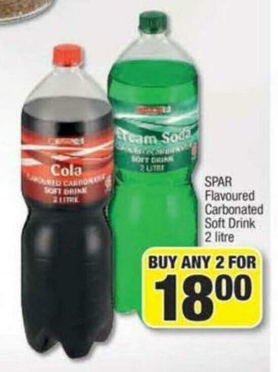 SPAR Flavoured Carbonated Soft Drink 2 Litre offer at Spar