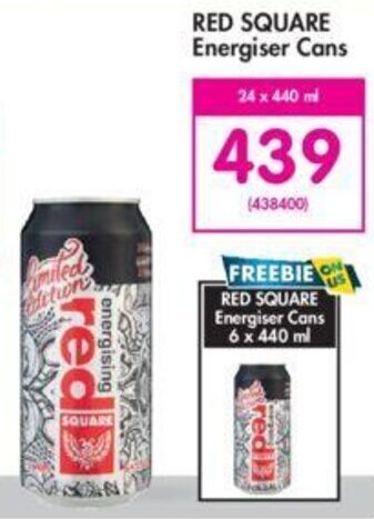 Red Square Energiser Cans 24 x 440ml offer at Makro