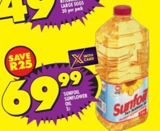 Sunfoil Sunflower Oil 2L offer at Shoprite
