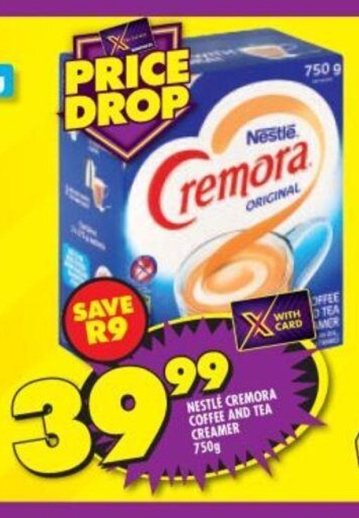Nestlé Cremora Coffee and Tea Creamer 750g offer at Shoprite