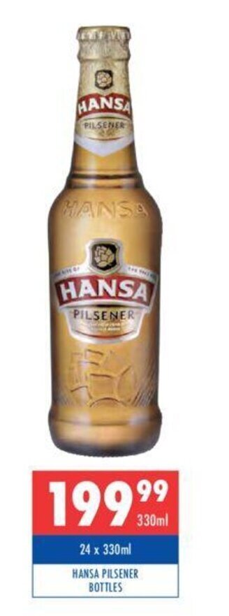 Hansa Pilsener bottles 24 x 330ml offer at Ultra Liquors