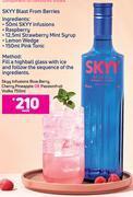 Skyy infusions blue, berry, cherry, pineapple or passionfruit vodka ...