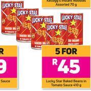Lucky star baked beans in tomato sauce-for 5 x 410g offer at Game