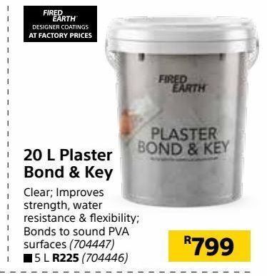 20 l plaster bond & key offer at Builders Warehouse